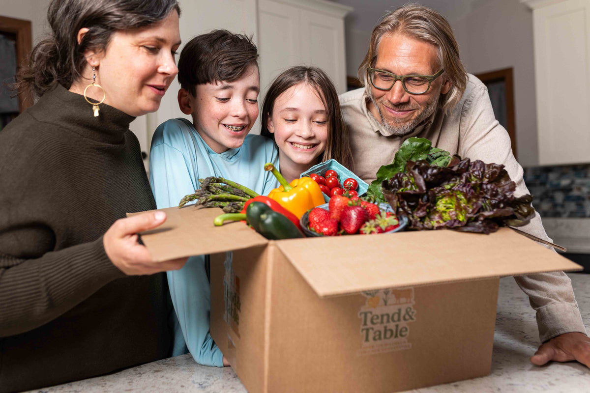Family Harvest Produce Subscription Box (Feeds 4-6 people) – Tend & Table